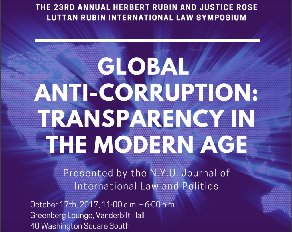 JILP Symposium: Global Anti-Corruption: Transparency in the Modern Age ...